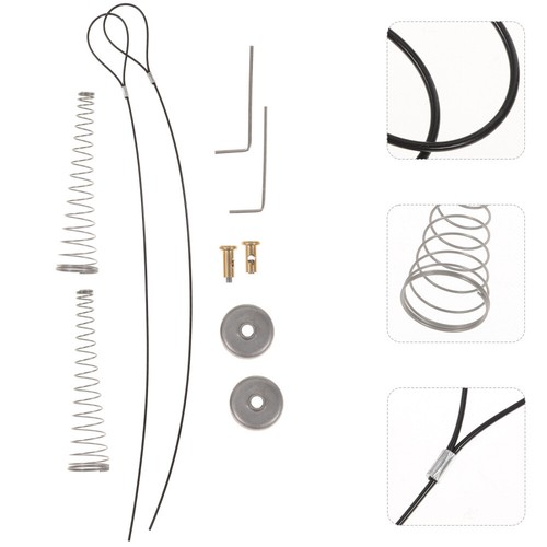 2 Sets Fence Gate Cable Spring Loaded Gate Cable Latches Metal Fence ...