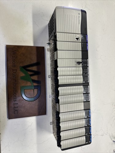 ALLEN-BRADLEY 1756 PA75/A W/ A13/B 4X M02AE/A 4X IB161/A 13 Slot Rack ...