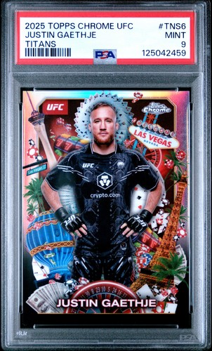 2025 TOPPS CHROME UFC TITANS #TNS6 JUSTIN GAETHJE PSA 9 | eBay