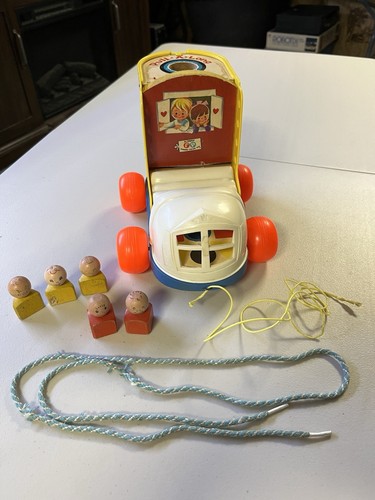Vintage 1970 Fisher Price 146 Pull A Long Lacing Shoe with 5 Wood ...