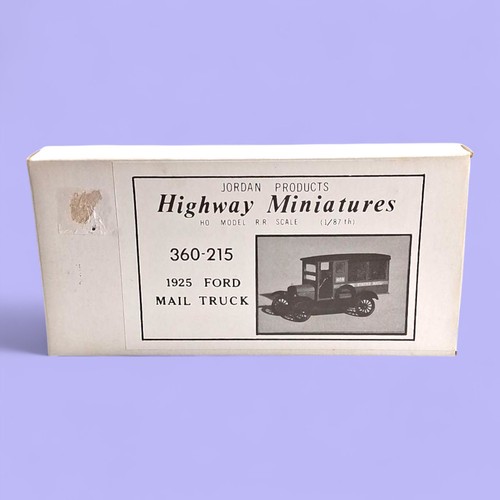 HO Scale Jordan Highway Miniatures Kit 360-215 1925 Ford Mail Truck New ...