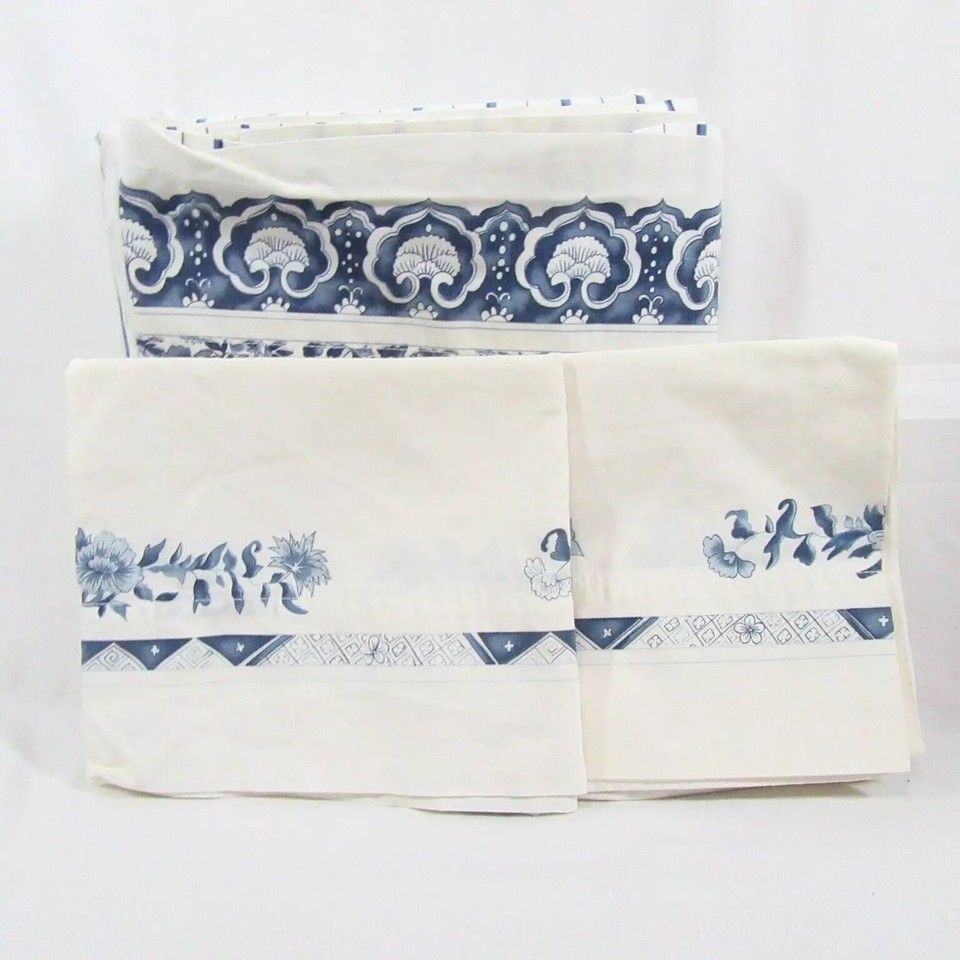 Ralph Lauren Porcelain Tamarind Blue Chinoiserie F/Q Comforter Pillow ...