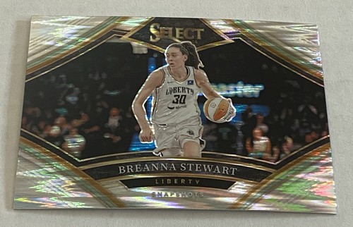 Breanna Stewart 2024 Panini-WNBA Select Silver Flash Prizm Snapshots ...
