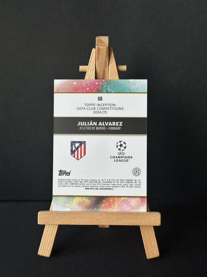 Topps Inception 2024/25 UCC Julián Alvarez Star Quality /150 - Atlético ...