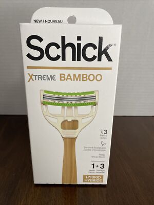 Schick Xtreme Bamboo Handle Hybrid 3 Blade Razors with 3 Cartridges | eBay