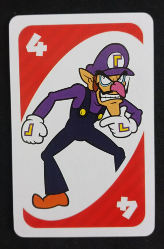 2016 Mattel Super Mario Uno Card Red Waluigi #4 | eBay