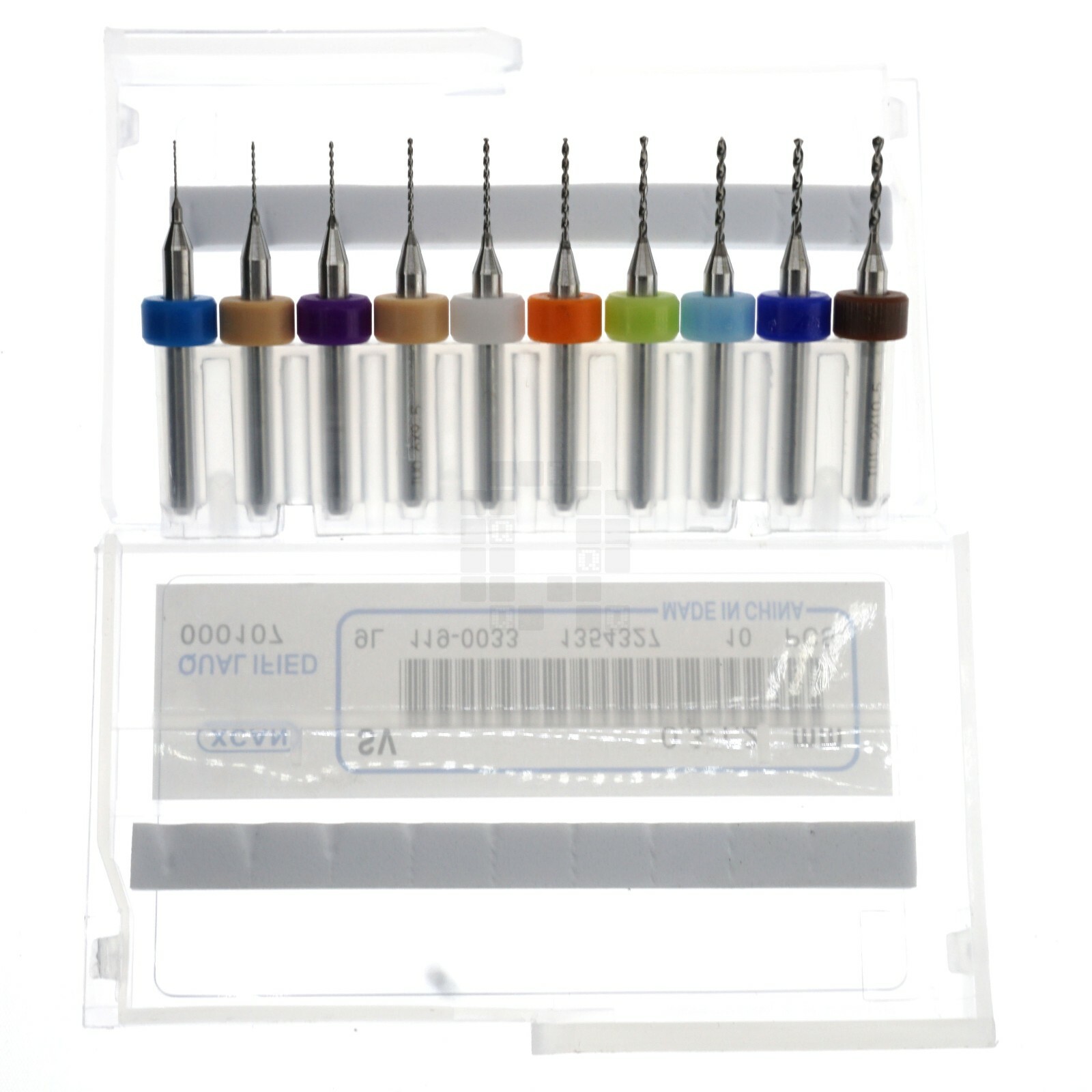 XCAN PCB/Circuit Board Micro Carbide Drill Bit Set, 10-Pieces, 0.3-1.2mm