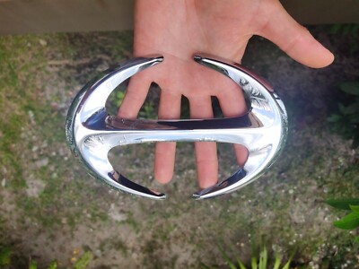 HINO FRONT H EMBLEM BADGE LOGO ORNAMENT CHROME GENUINE LARGE 185X125 mm ...