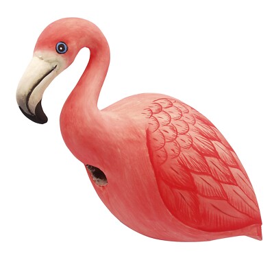PINK FLAMINGO WOOD BIRD HOUSE | eBay