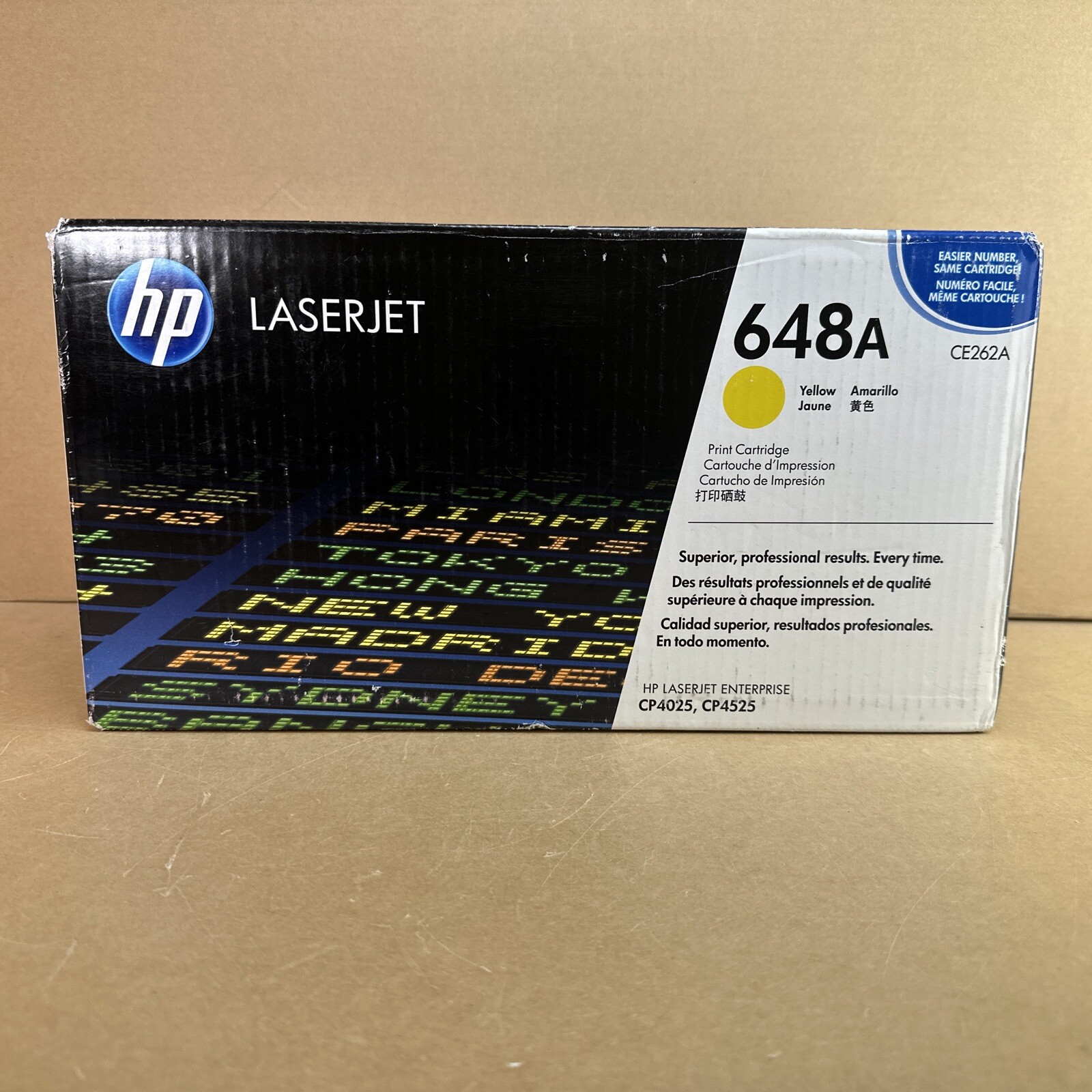 HP CE262A Genuine Toner Cartridge HP 648A Yellow Toner Opened Box ...