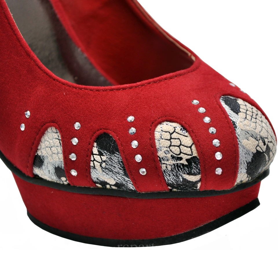 New women's shoes snake print suede like stilettos pumps casual formal ...