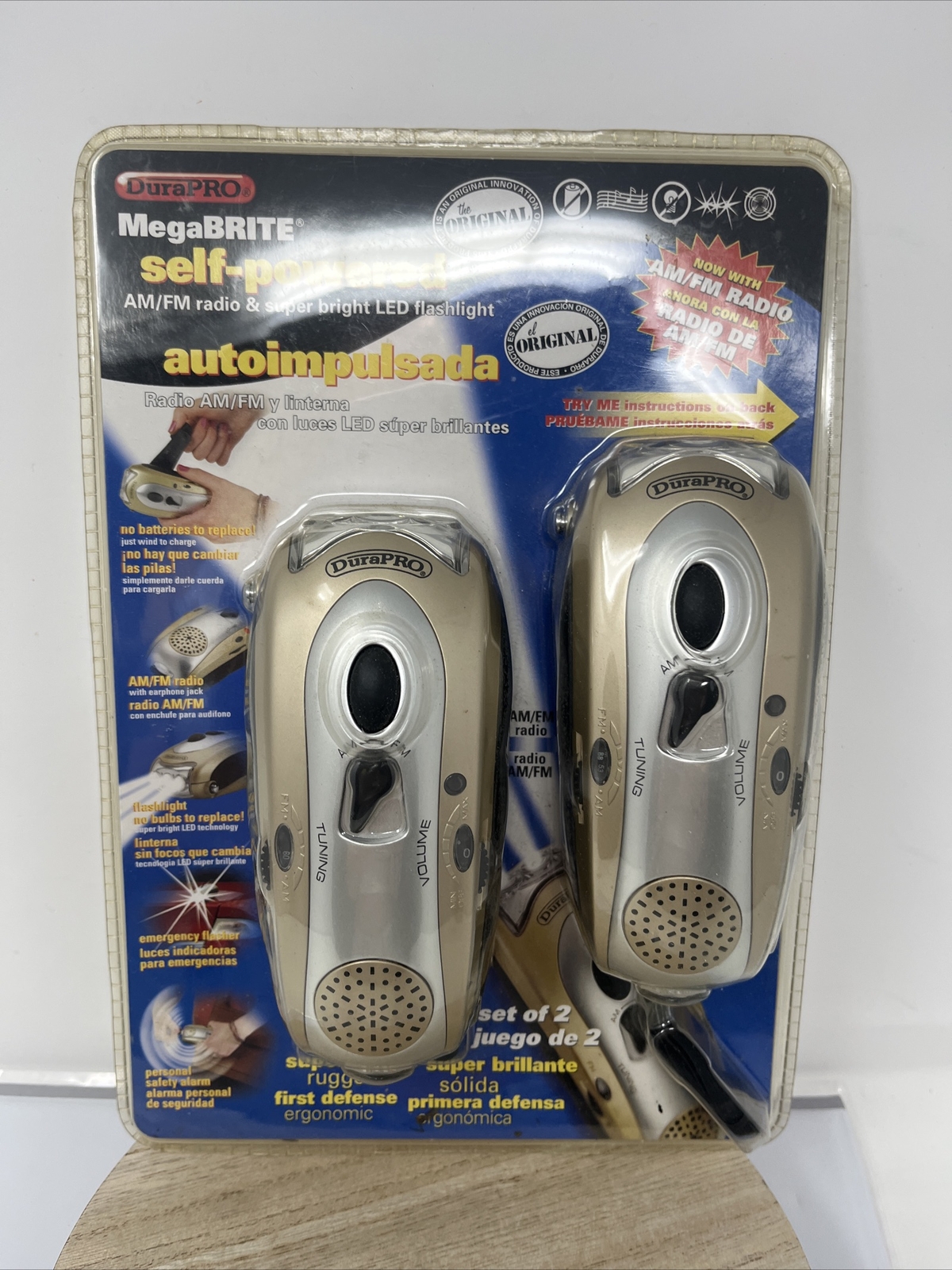 2 Durapro Megabrite Self Powered Super Bright LED Flashlight Am FM ...