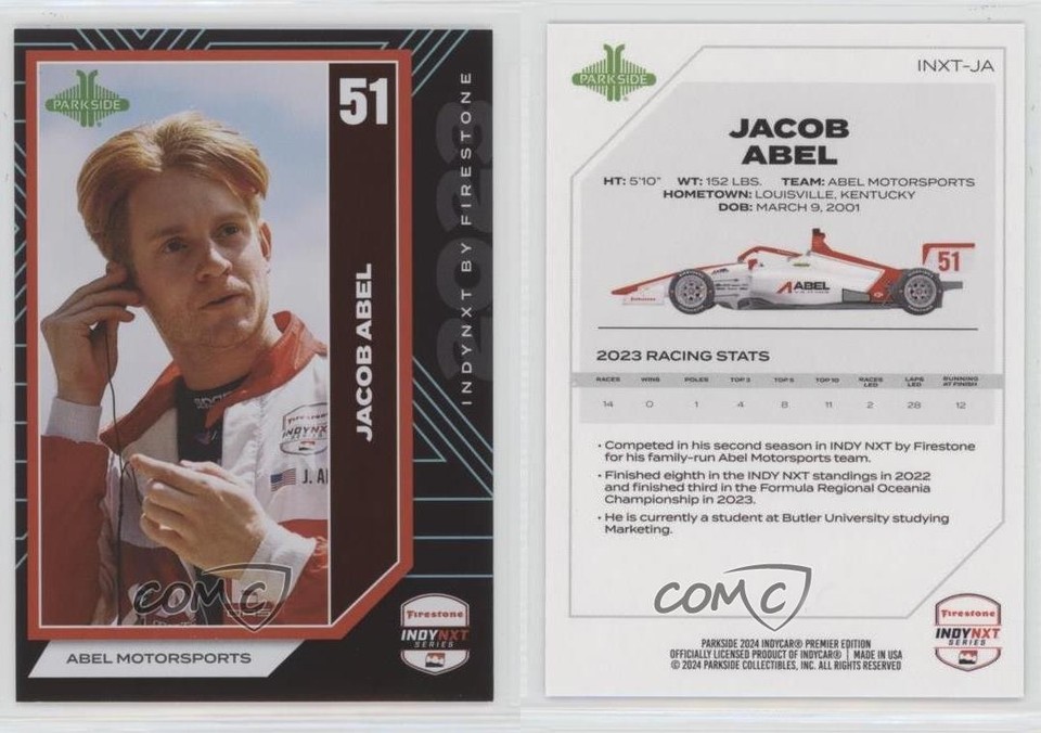 2024 Parkside NTT IndyCar Premier Edition INDYNXT Jacob Abel #INXT-JA ...