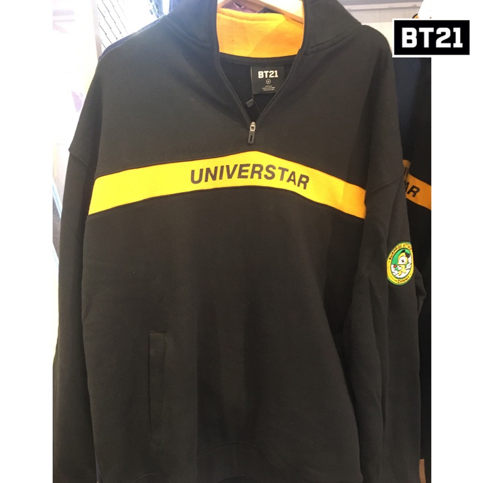 BTS BT21 Official Authentic Goods Adult Half Zip-up Sweat Shirts T ...