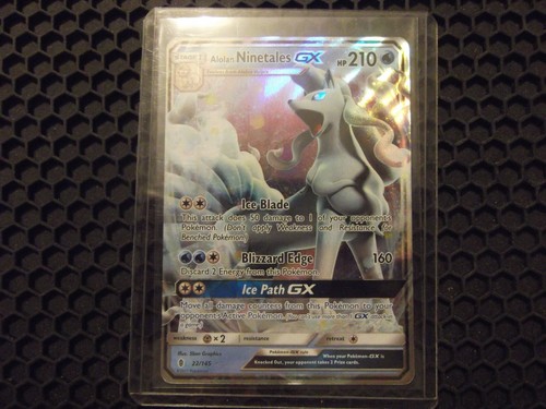 Pokemon Card Alolan Ninetales GX 22/145 Holo Sun & Moon Guardians ...