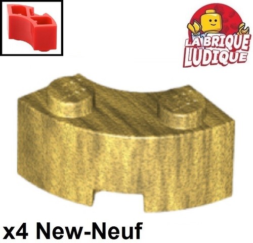 Lego 4x Brick Round 2x2 Macaroni Gold Golden/Pearl Gold 85080 New | eBay