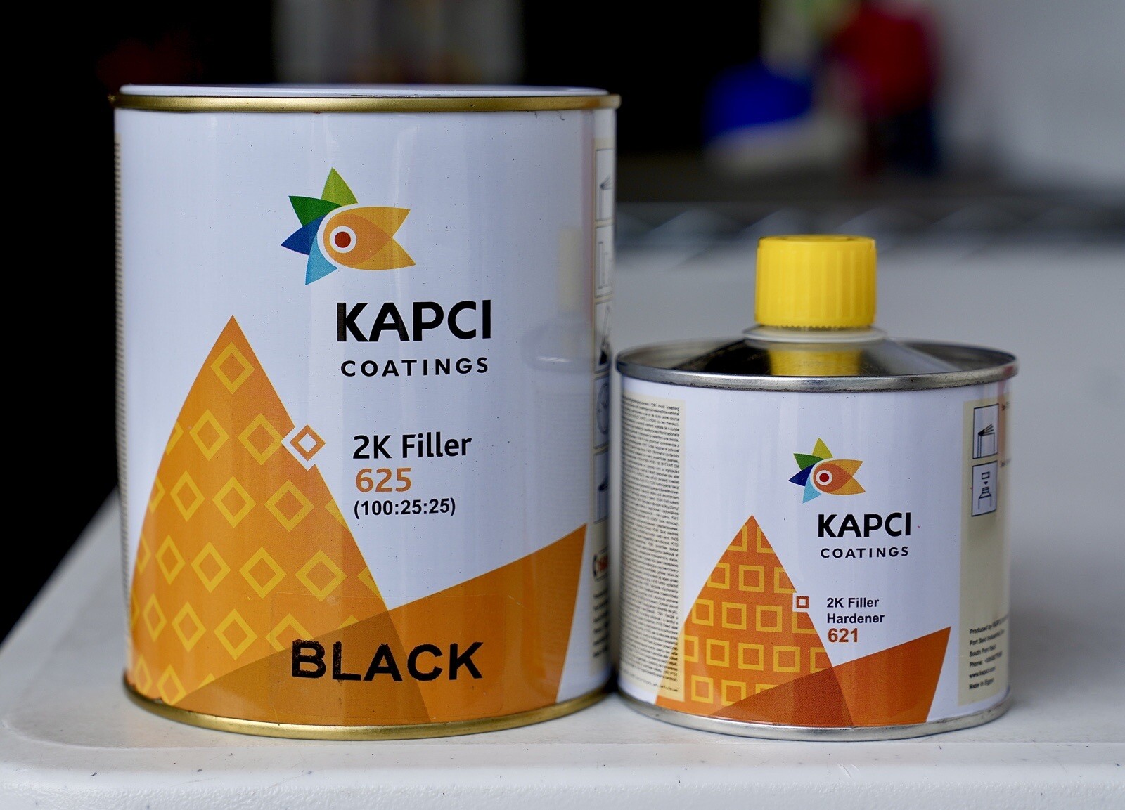 Kapci 625 High Build 2K Automotive Urethane Primer BLACK QUART Kit FREE ...