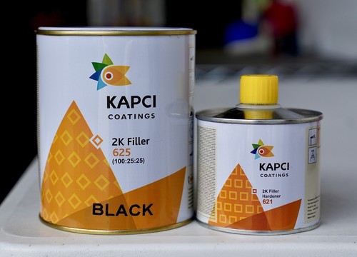 Kapci 625 High Build 2K Automotive Urethane Primer BLACK QUART Kit FREE ...