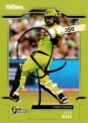 Signed 2020 2021 SYDNEY THUNDER BBL Cricket Card ALEX ROSS | eBay Australia