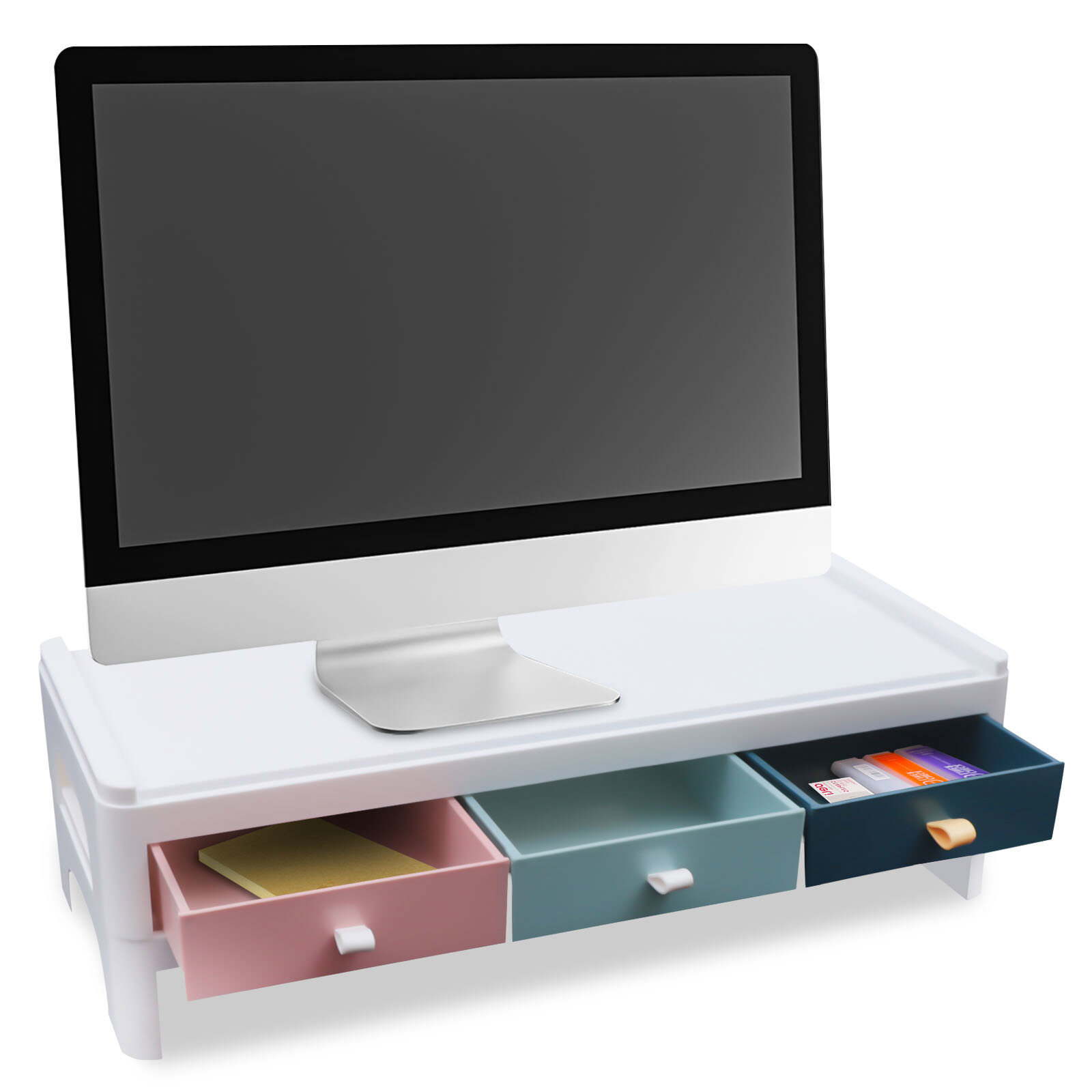 Computer Desktop Monitor Stand Laptop TV Display Screen Riser Shelf ...