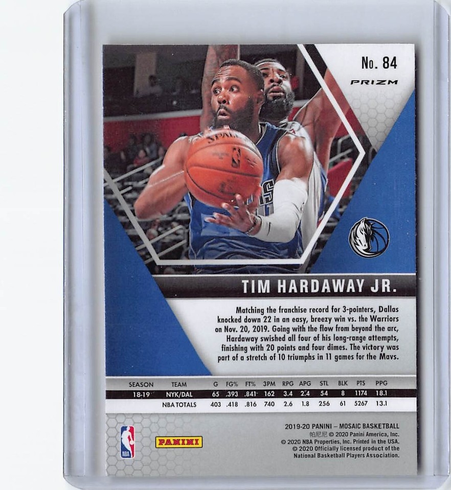 2019-20 Panini Mosaic Mosaic Blue Reactive #84 Tim Hardaway Jr. p2s-31805 | eBay