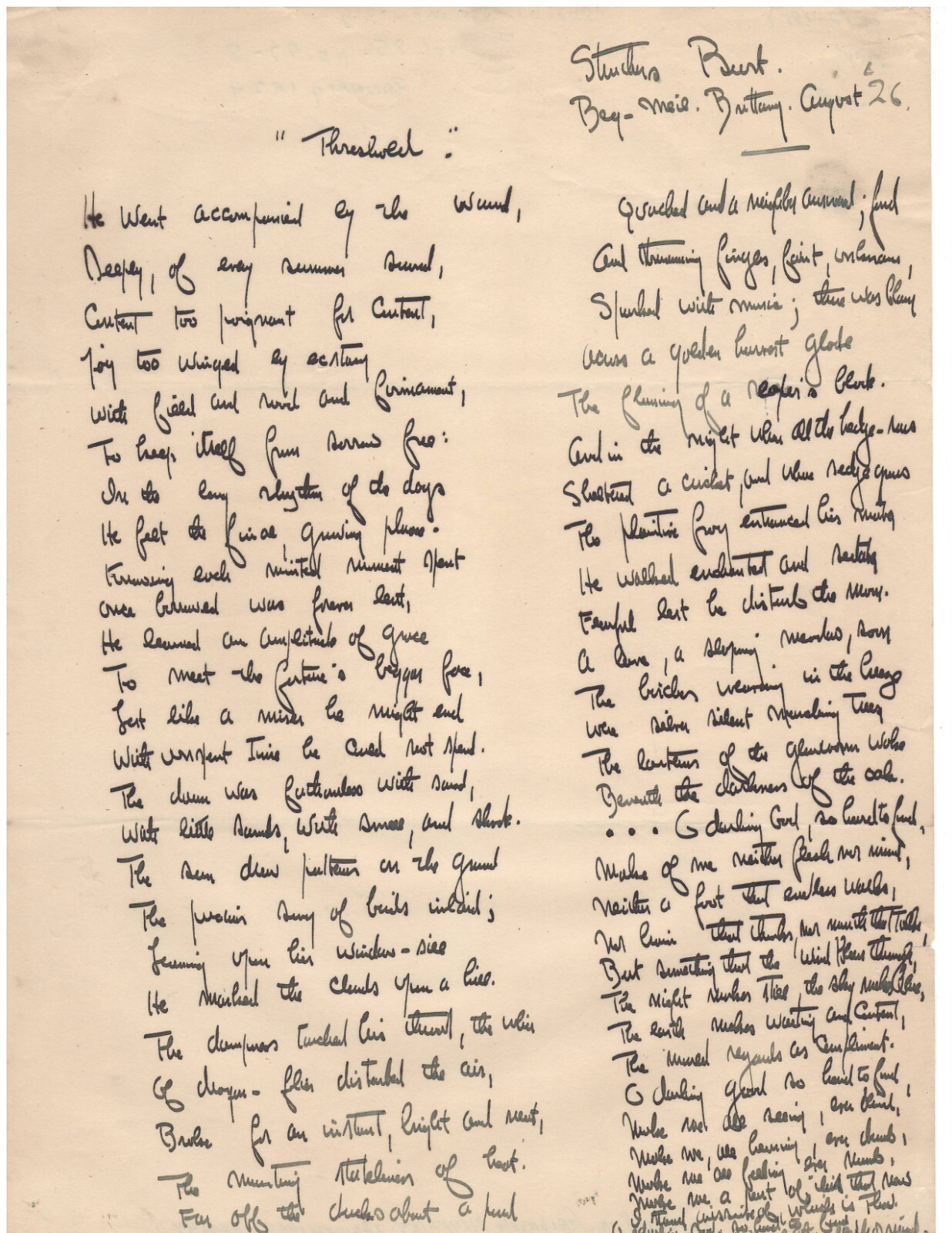 Handwritten Magazine Article Signed by Maxell Stuthers Burt in 1929 w ...