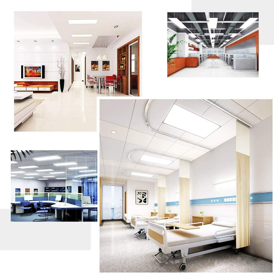LED Panel Light 2x4 FT 75W,Recessed Edge-Lit Drop Ceiling Troffer LED ...