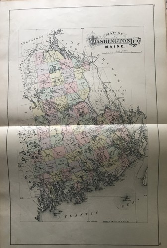 ORIGINAL 1895 J.H. STUART, BELFAST, WASHINGTON COUNTY, ALFRED, MAINE ...