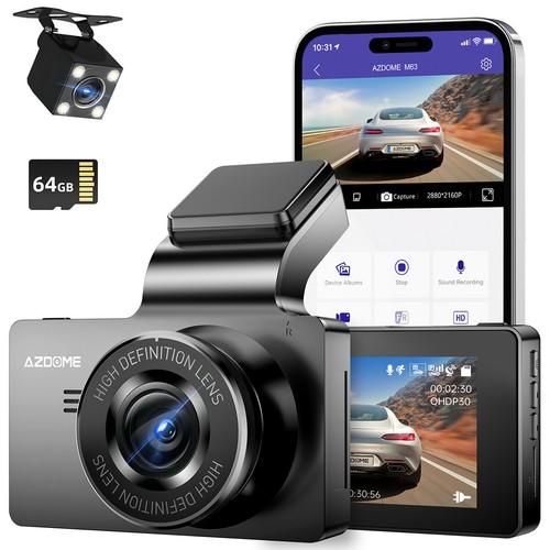AZDOME 1080P+VGA Dash Cam WIFI Park Mode Cars Camera Recorder G-Sensor ...