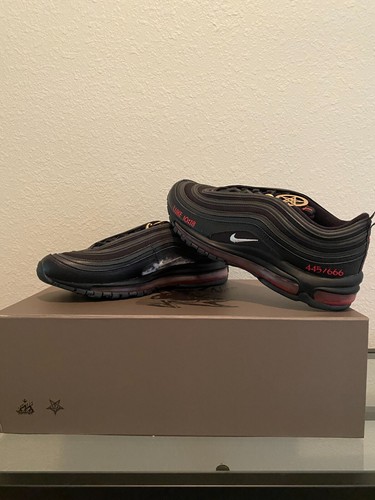 MSCHF Lil Nas X Satan Nike Air Max 97 Shoes Size 9.5 #445/666 Brand New ...