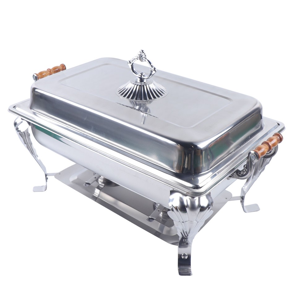 1 Pack Catering Stainless Steel Chafer Chafing Dish Sets 8 QT Full Size ...