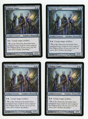 Filigree Sages x4 Shards of Alara Playset MTG Magic the Gathering Ships ...