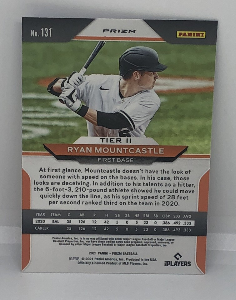 2021 PANINI PRIZM BASEBALL RYAN MOUNTCASTLE RC RED WHITE BLUE PRIZM ...