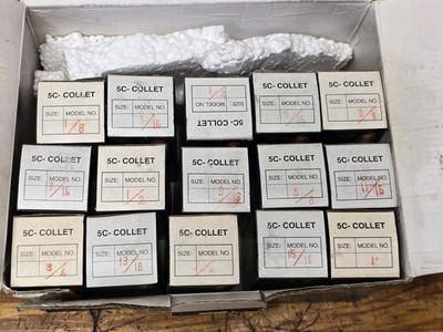 NEW MHC 15 Piece 5C round Collet Set 1/8"-1" Lathe Milling Machine | eBay