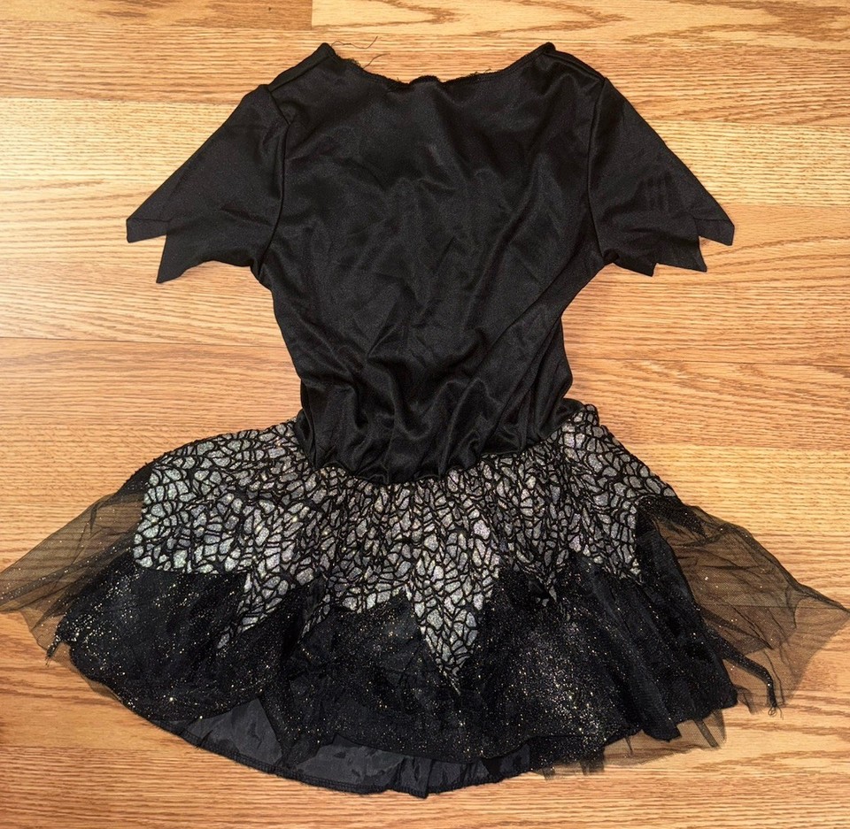 Spirit Halloween Sparkling Glitter SKELETON Tutu Dress Girls Medium 8 ...