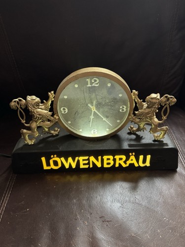 Lowenbrau Vintage Beer Sign (CLOCK DOES NOT WORK) | eBay
