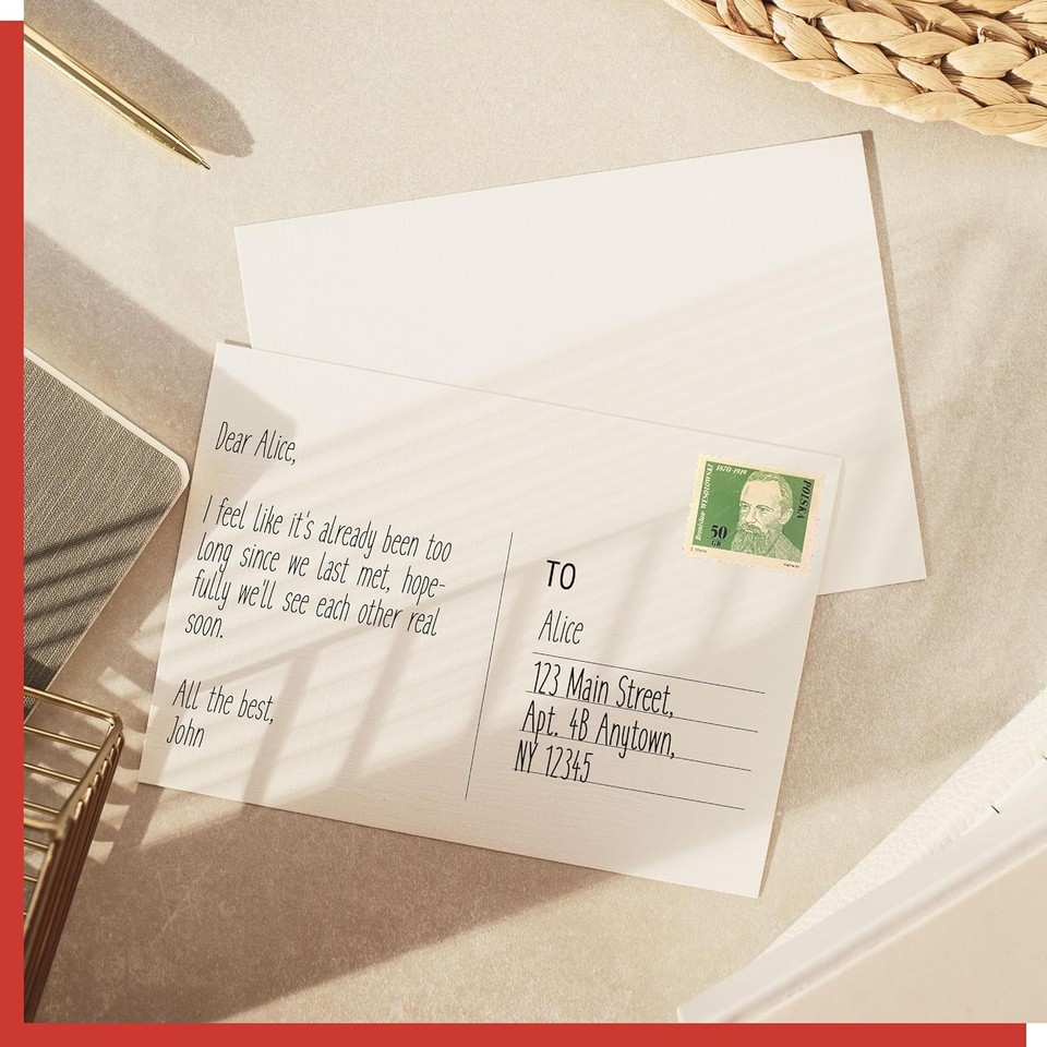 70 PCS Blank Postcards with Mailing Side, Mailable Printable Postcards ...