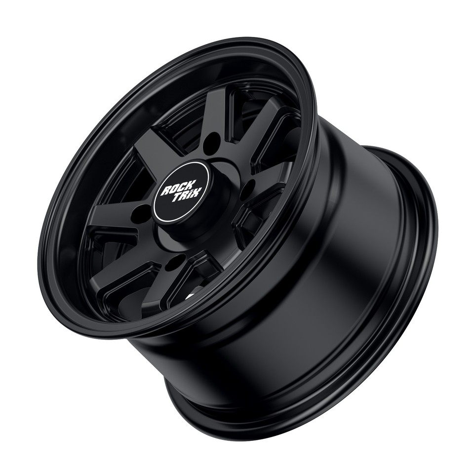 4pc 12" RT116 RockTrix Wheels ATV UTV SxS, 12x7, 5+2, 4x110 4/110, Matte Black | eBay