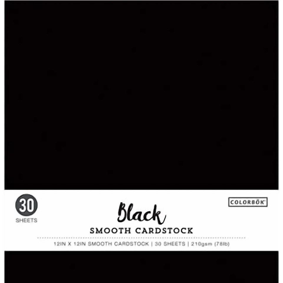 Colorbok Black 12x12 Smooth Cardstock Paper Scrapbook Craft Sheets | eBay