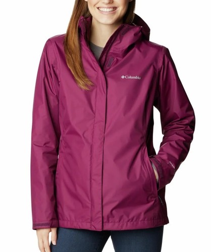 Columbia Arcadia II Jacket Women’s XL Maroon Waterproof Rain Jacket New ...