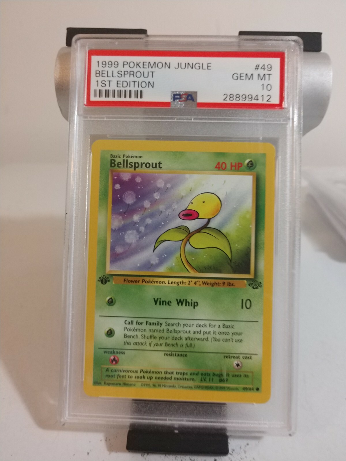 PSA 10 First Edition Bellsprout 1999 pokemon Jungle #49 | eBay