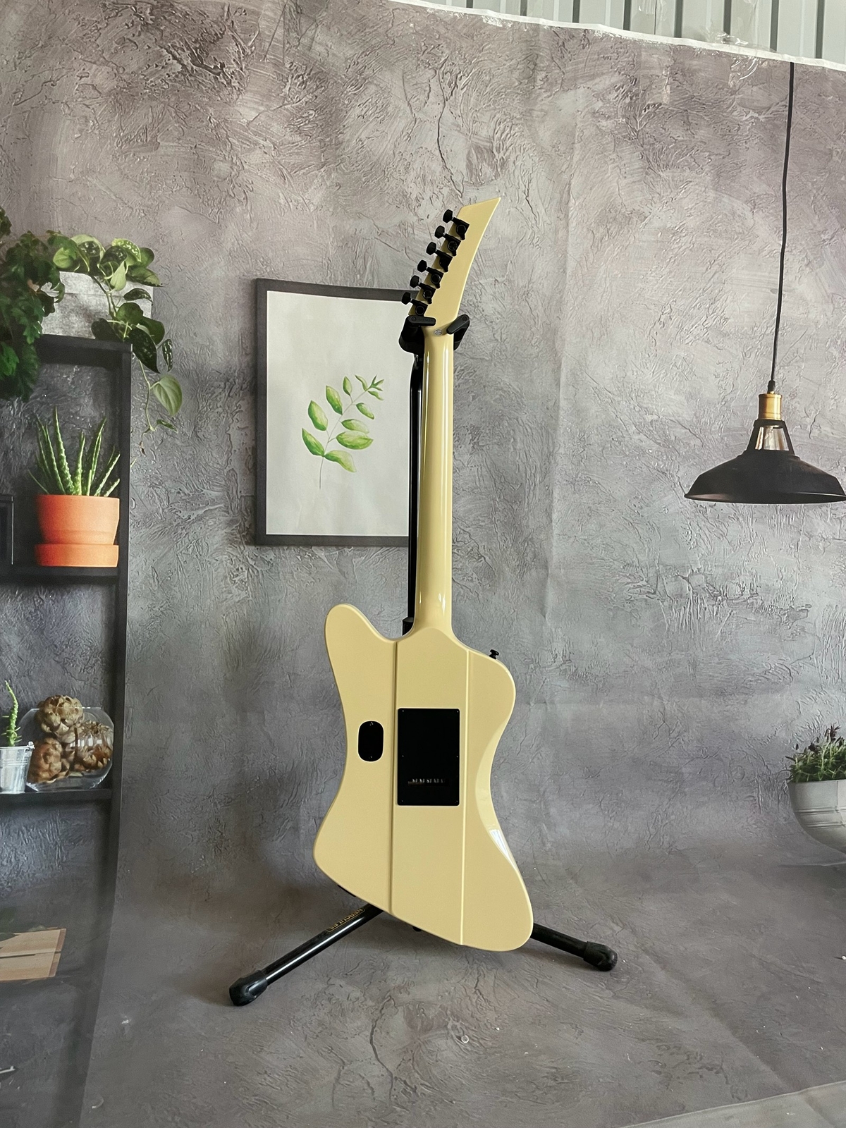 Cream Solid Body 6 Strings Firebird Electric Guitar Mahogany Neck HPL ...