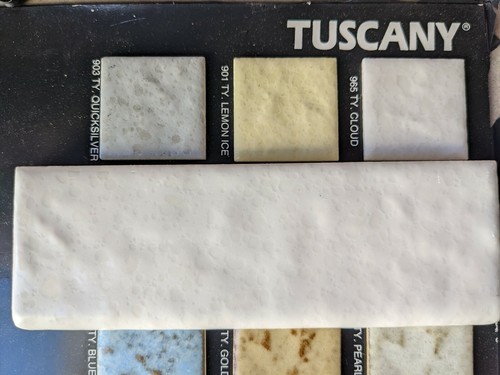 2 pcs Bullnose Tile Tuscany Cloud 965 American Olean S4269 2x6" Made in ...