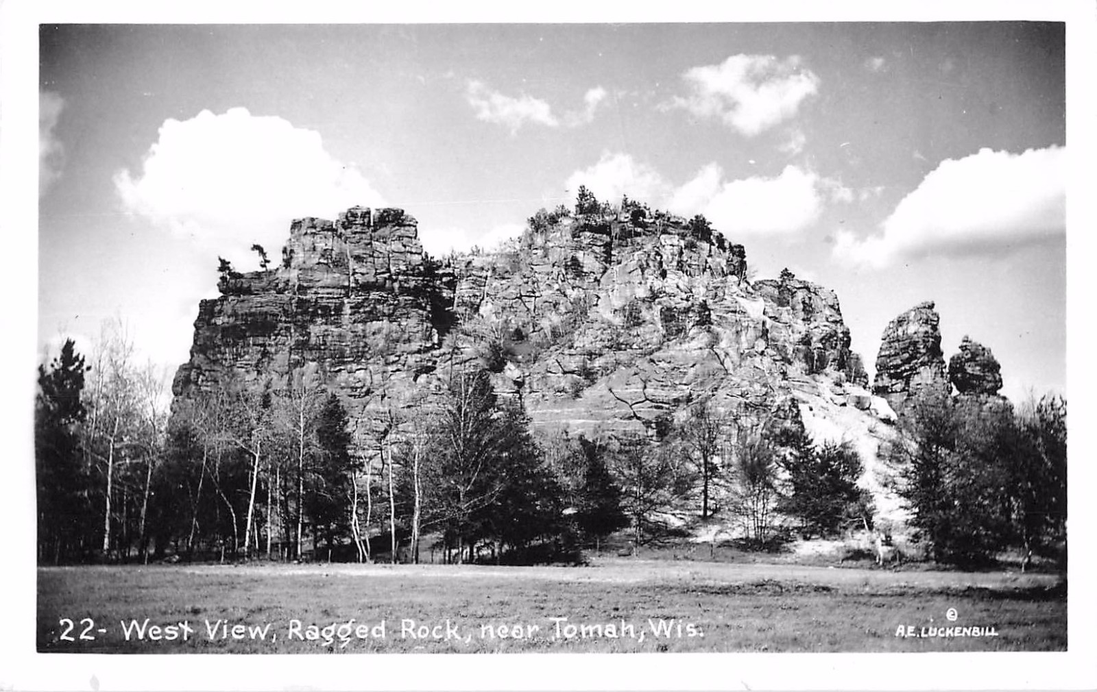 c1950 West View of Ragged Rock, Tomah, Wisconsin Real Photo Postcard ...