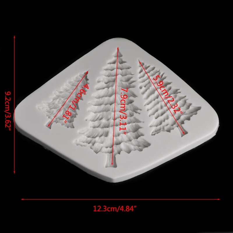 Flexible Pine Tree Molds DIY Cake Decor Home Party Holiday | eBay
