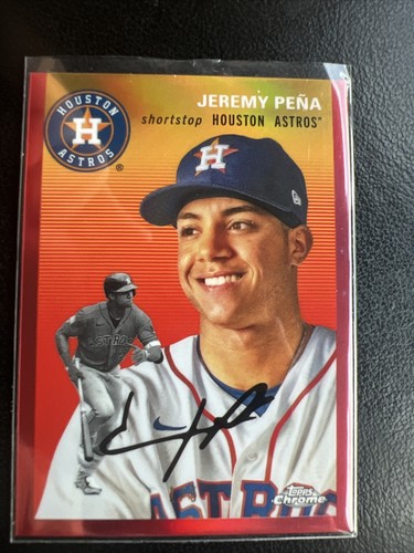 Jeremy Pena 2023 Topps Chrome Platinum Red Refractor 1/5 Card Number ...