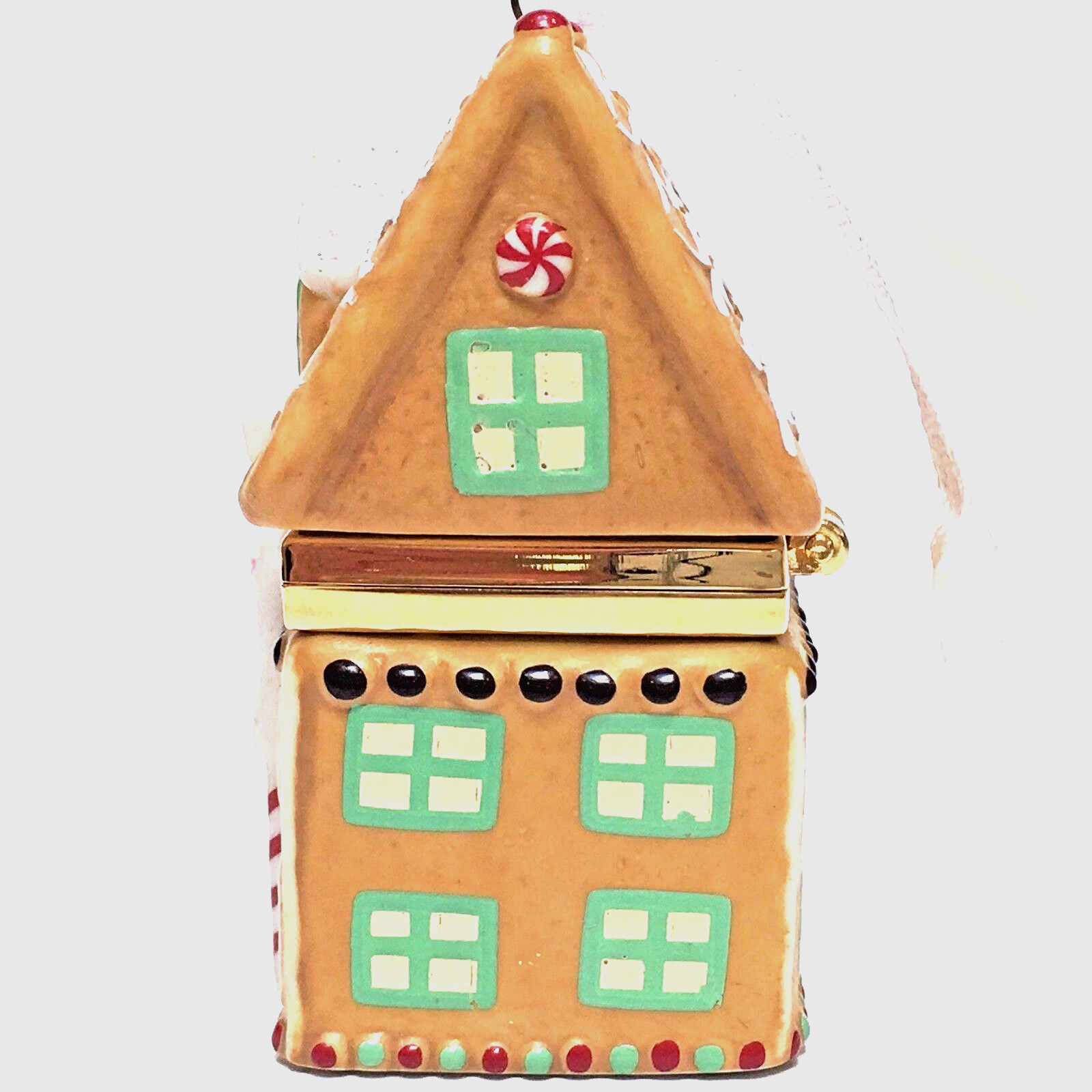 2002 HALLMARK Gingerbread House TRINKET BOX HANGING TREE ORNAMENT ...