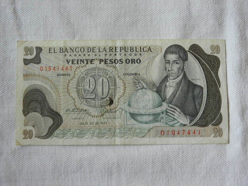 Banconota 20 PESOS COLOMBIA Cartamoneta Moneta Collezione | eBay