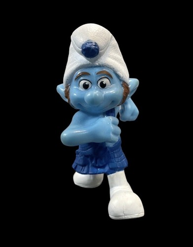 2011 “Gutsy” Smurf In Kilt Running McDonald's Happy Meal Toy Figure 3 ...