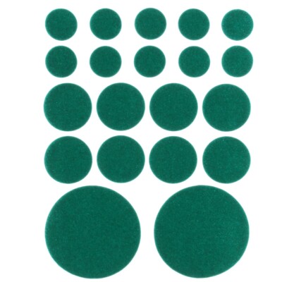 100Pc GREEN FELT PADS Self Adhesive Stick Back Feet Protective Anti ...
